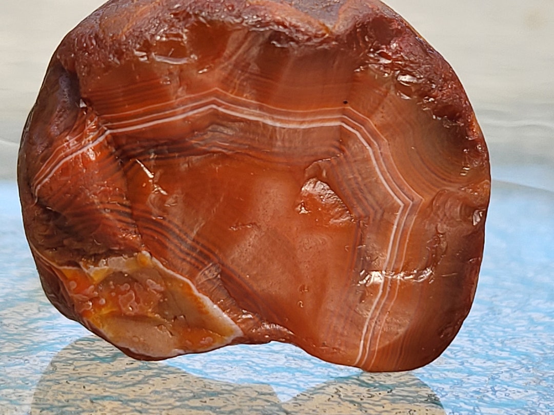 Nice Bright Red Lake Superior Agate .85 Oz Stone With Awesome Color and ...