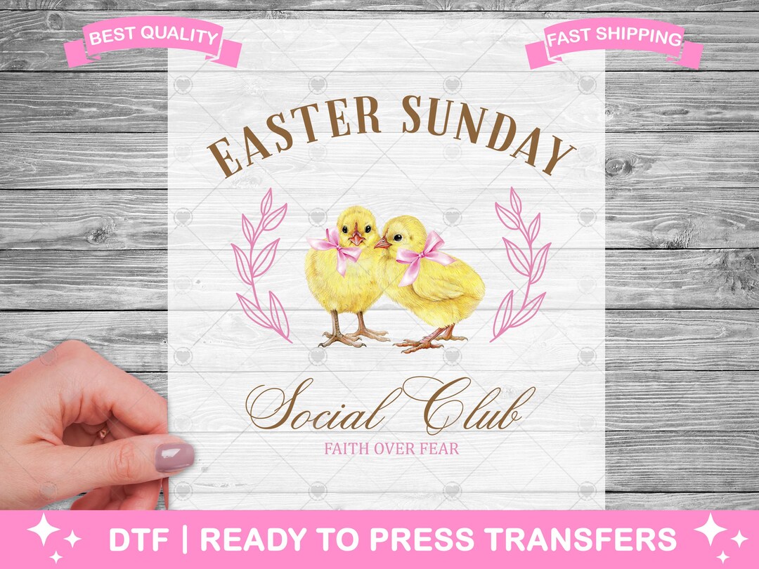 Easter Sunday Social Club DTF Transfers, Faith Over Fear DTF Prints ...