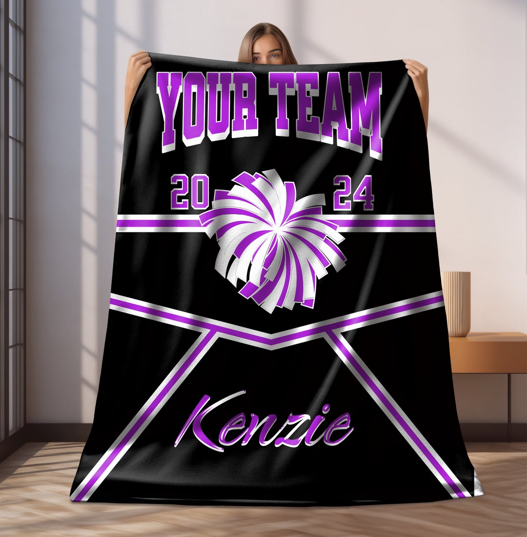 Custom Cheerleader Blanket Gift for Cheerleading Gifts for Senior Cheer ...