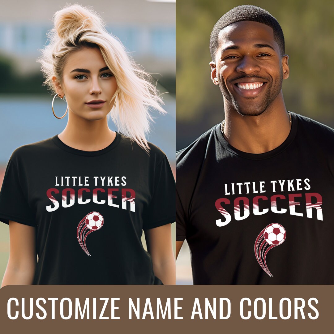 Custom Soccer Shirt for Women Sport Team Tshirt Logo Front and Back ...