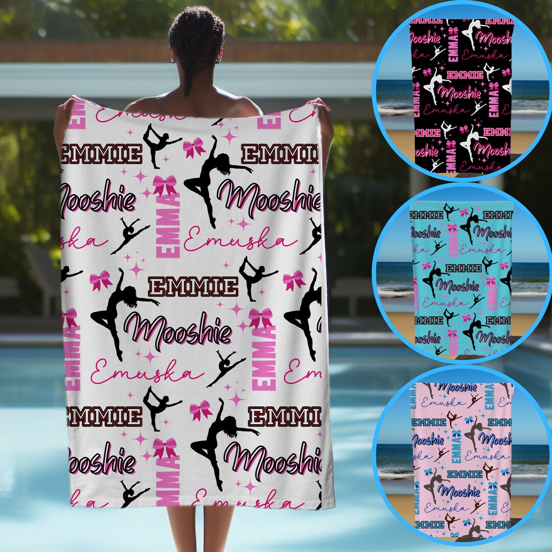 Custom Dance Beach Towel Gift for Dancer Gift for Dance Teacher Dance ...