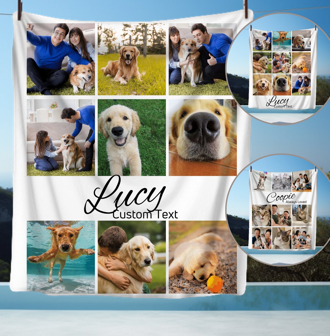 Custom Photo Blanket Personalized Picture Blanket for Mom Photo Collage ...