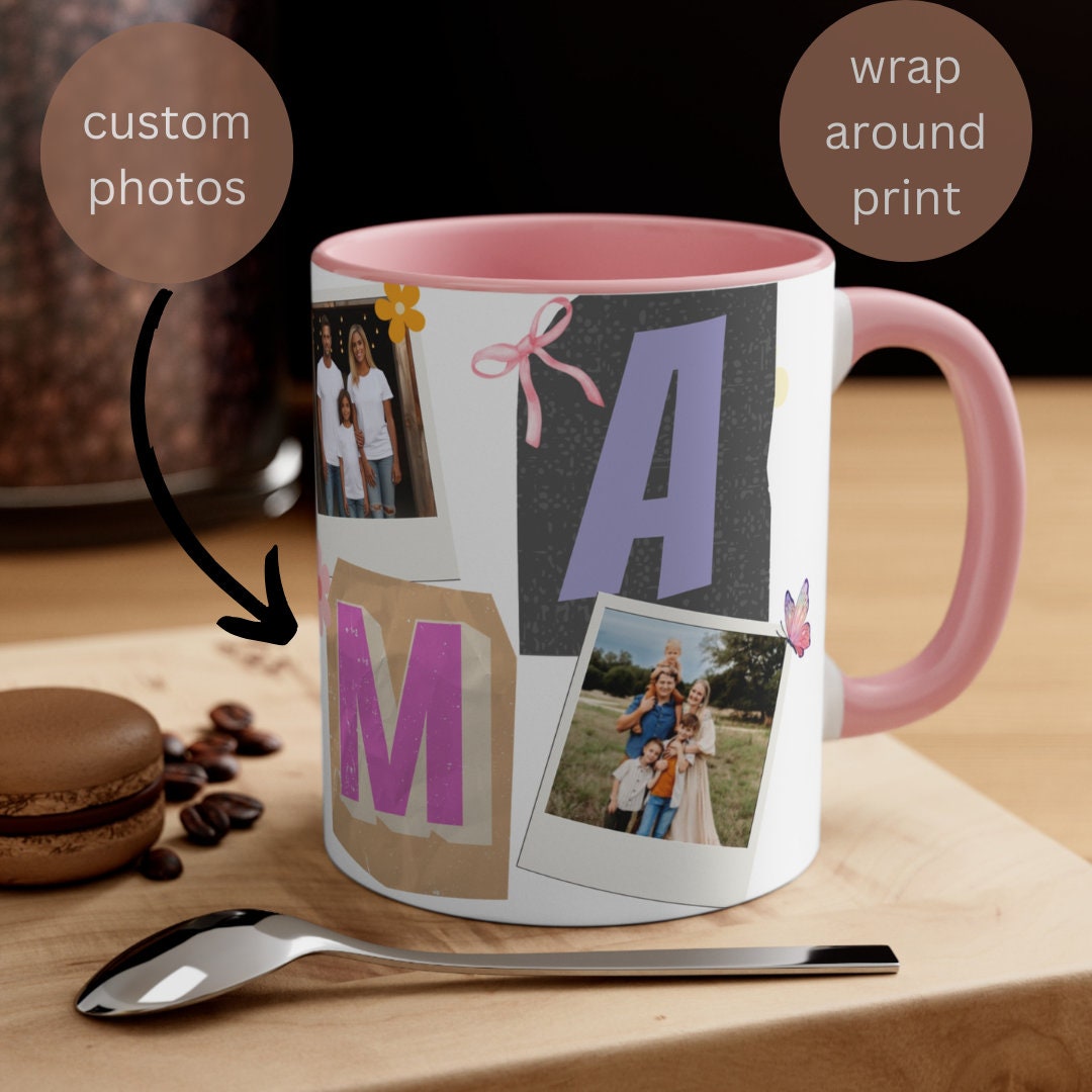 Custom Photo Mug for Mom Collage Photo Mug With Photo Mama Cup ...