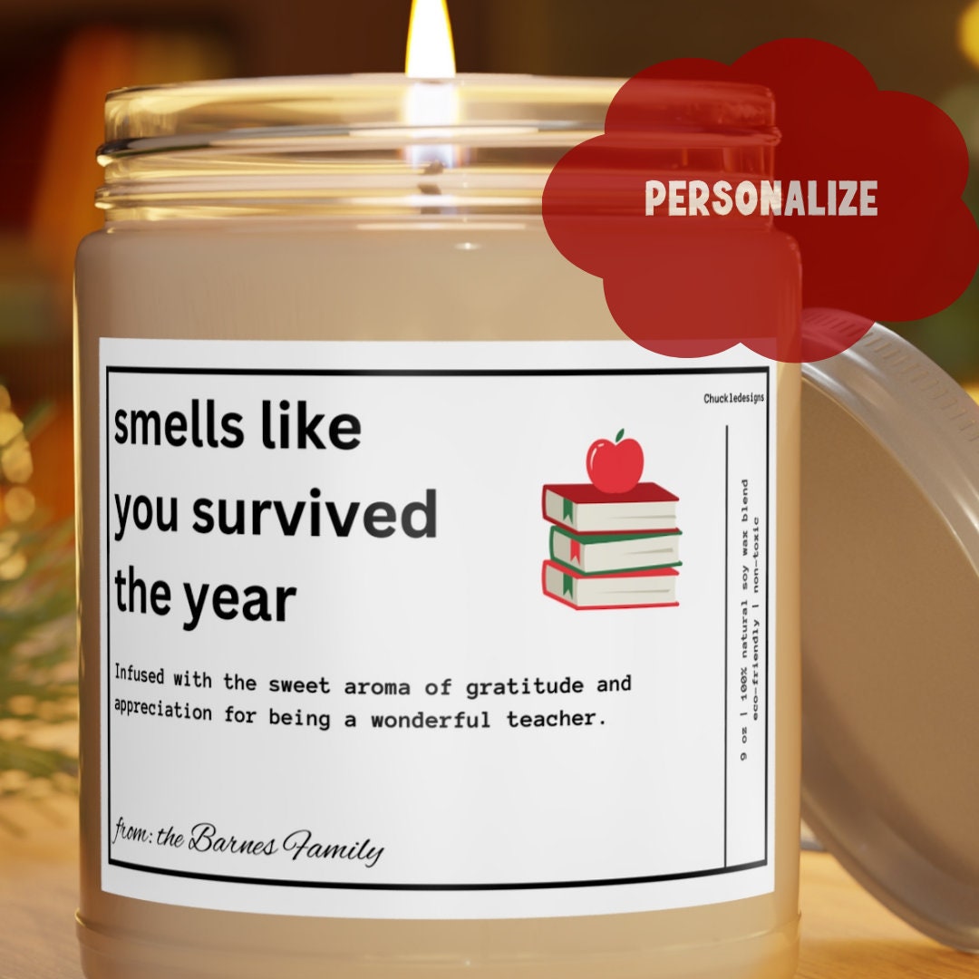 Funny Teacher Summer Break Gift, Custom Candle, Summer Vacation, Gift ...