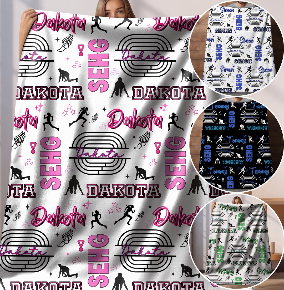 Custom Track and Field Blanket Running Gifts Track Team Gifts for Track ...