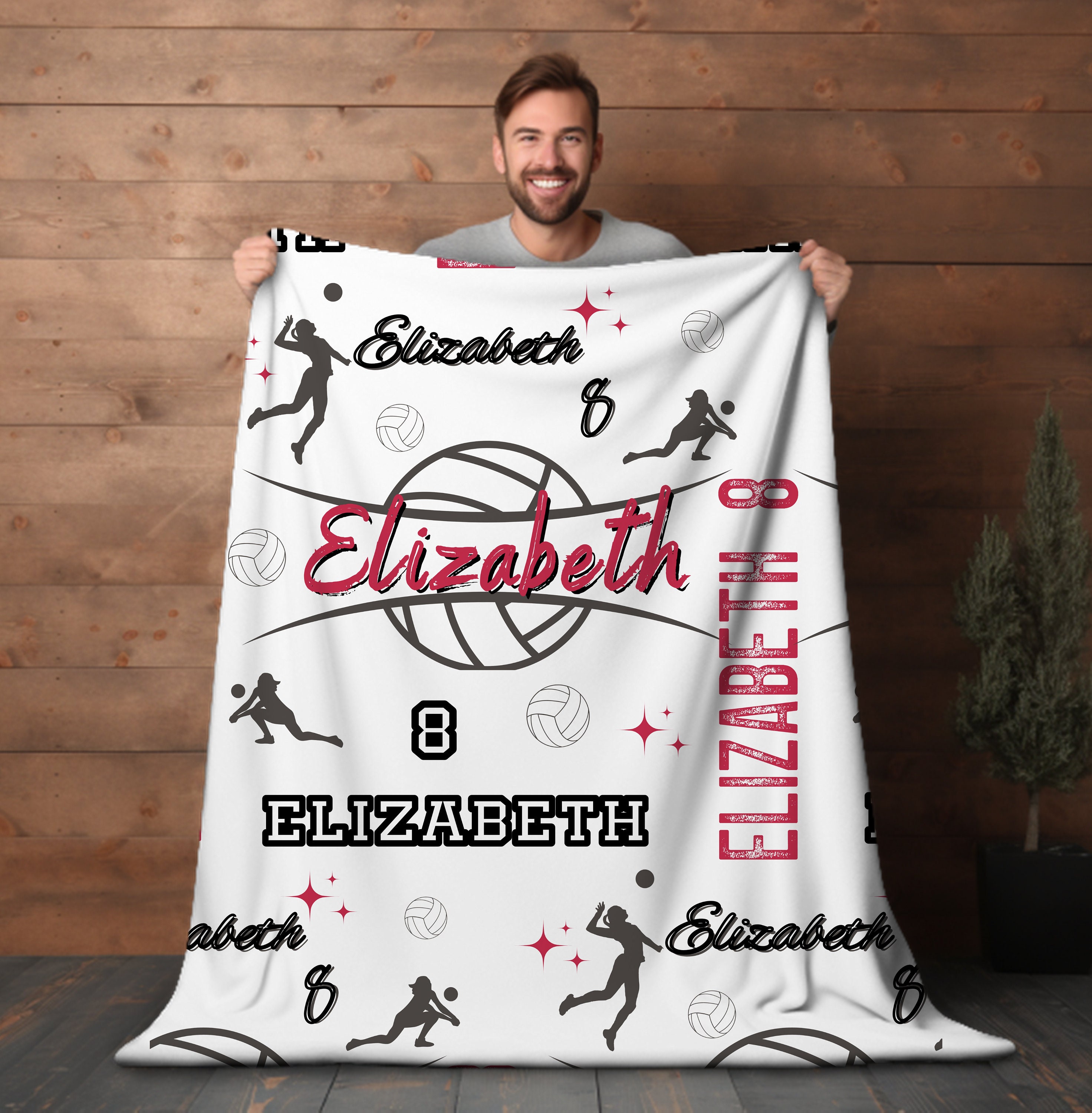 Personalized Volleyball Blanket Gift for Volleyball Player Gift for ...
