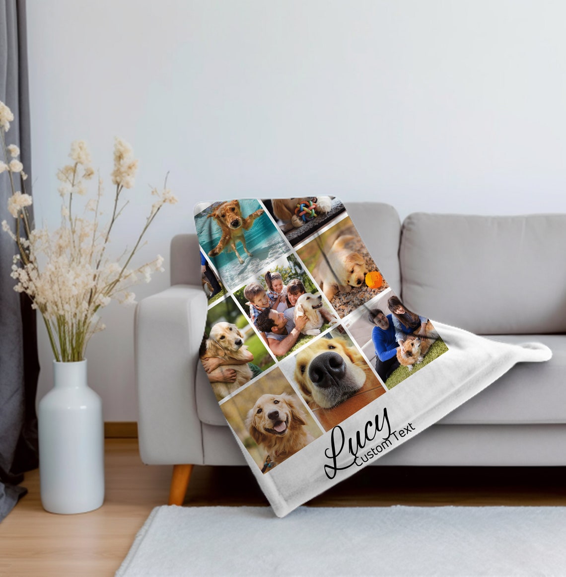 Custom Photo Blanket Personalized Picture Blanket for Mom Photo Collage ...