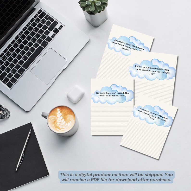 30 Days Daily Gratitude Worksheet Printable | Simple PDF Template for ...