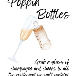 Poppin' Bottles Baby Shower Sign - Etsy
