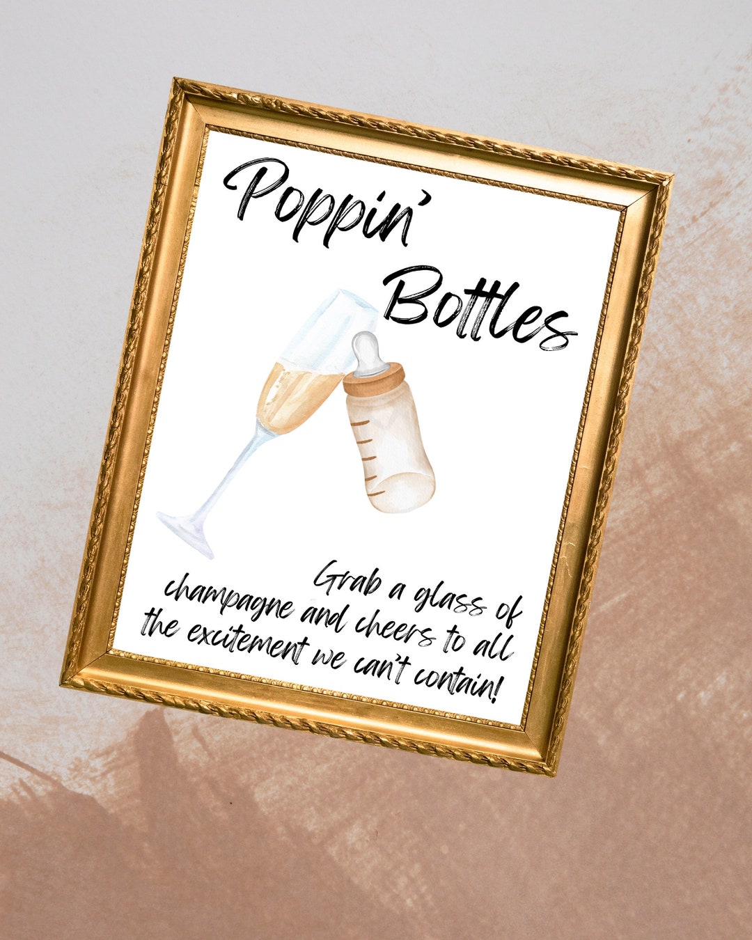 Poppin' Bottles Baby Shower Sign - Etsy