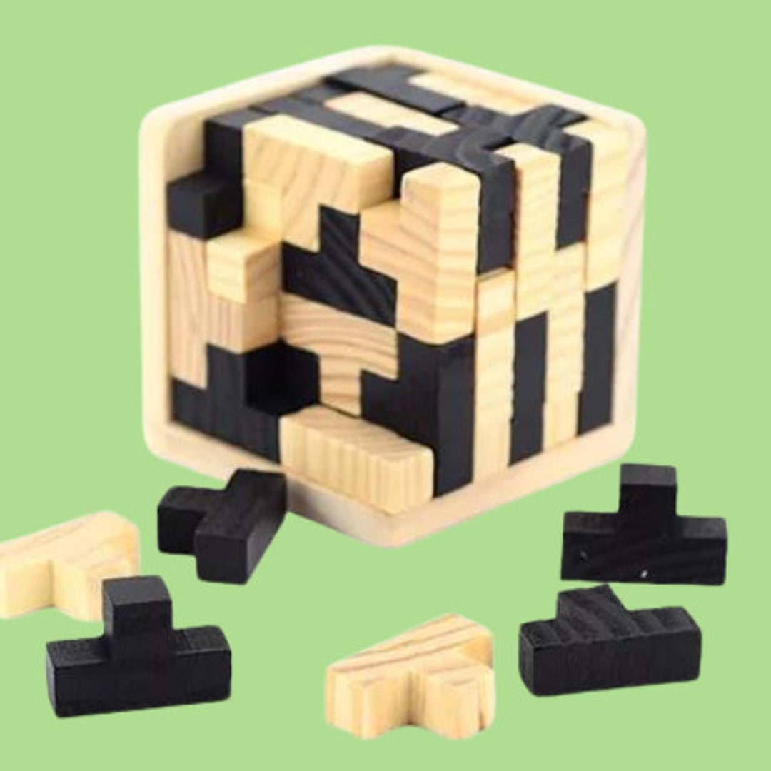 Build a Cube 3D Wooden Cube Puzzle for Early Learning Kids Cognitive ...