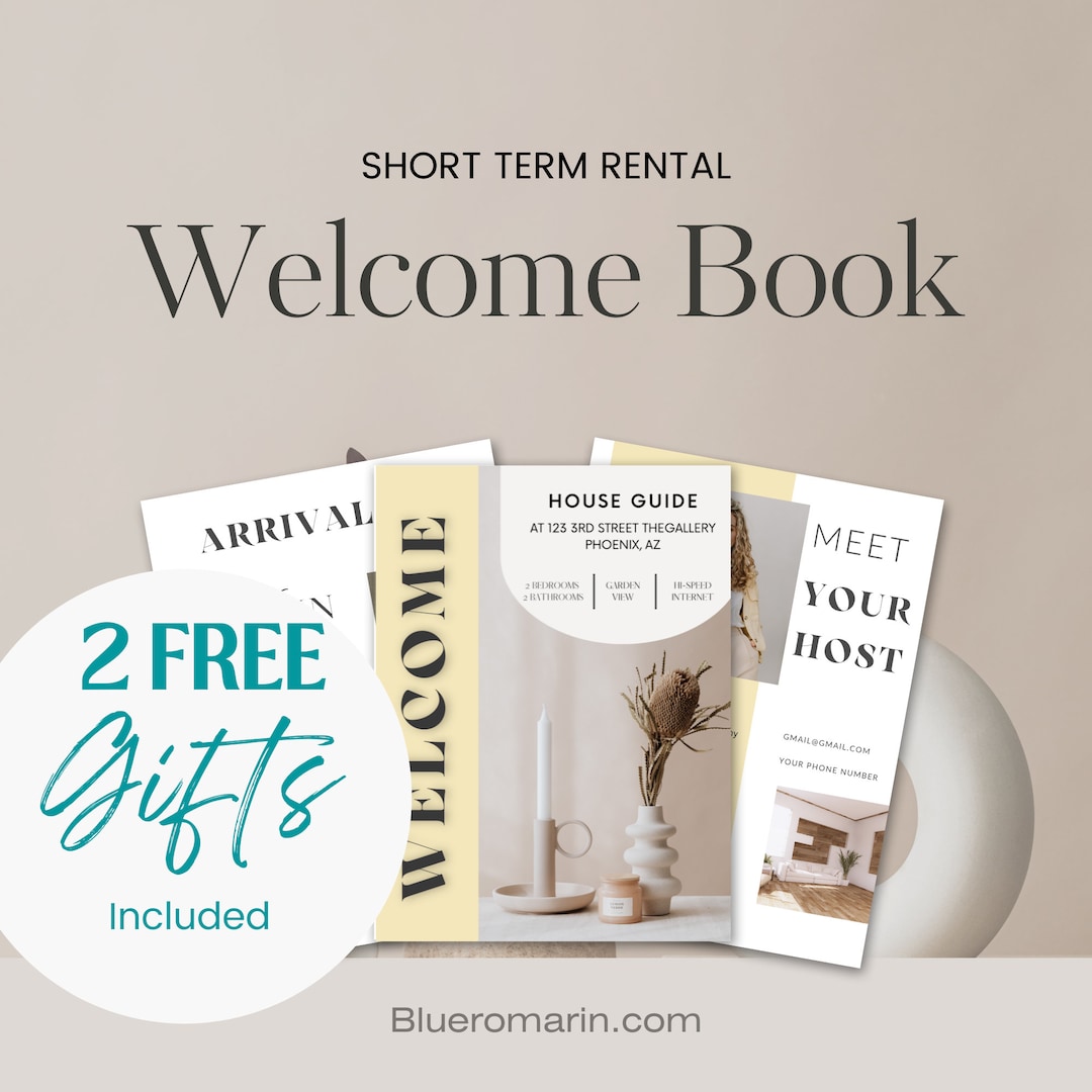 Editable Canva Guest Template, Airbnb Editable Template, House Host Manual Guest Book, Short ...
