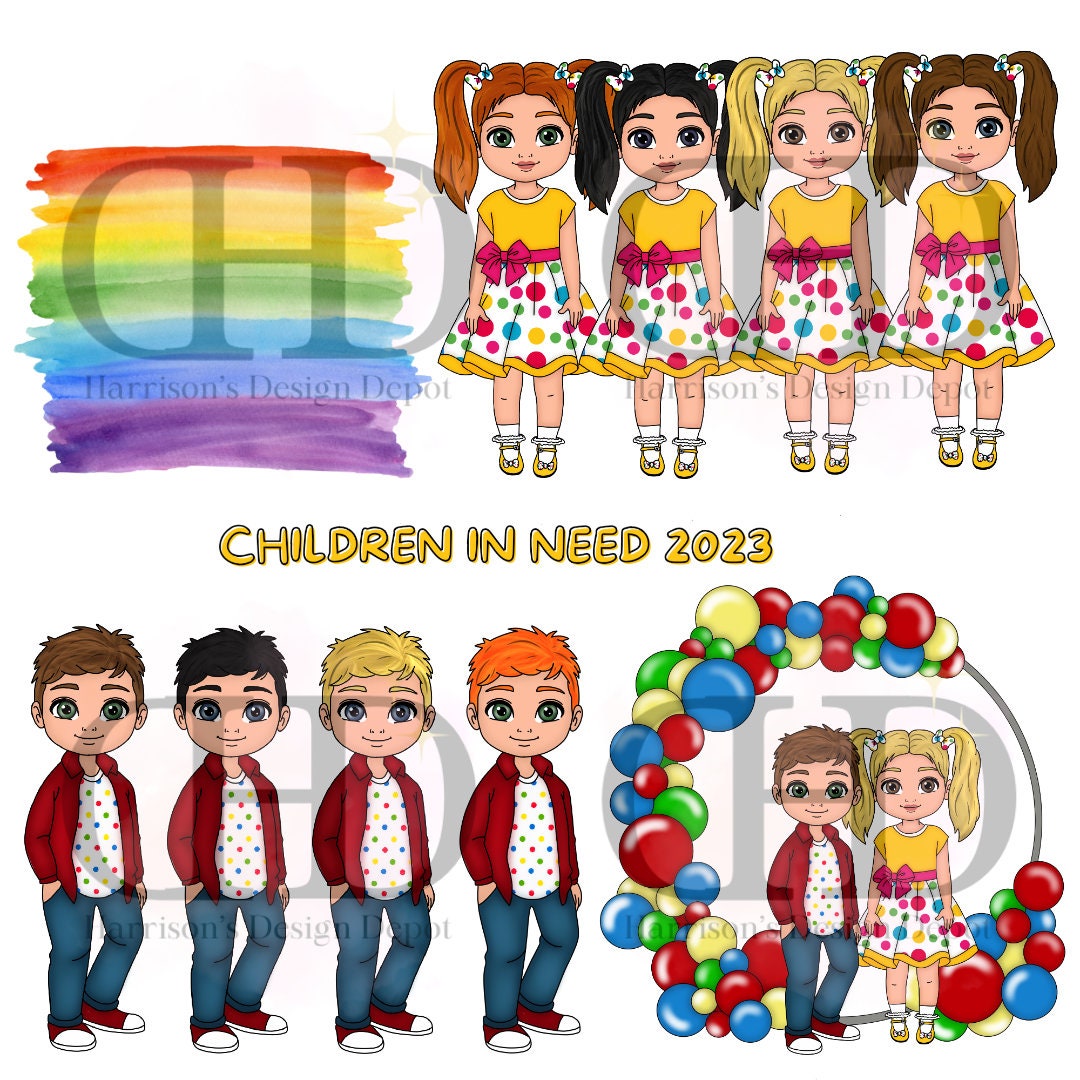 Children in Need Digital Dollys PNG | DIGITAL DOWNLOAD - Etsy