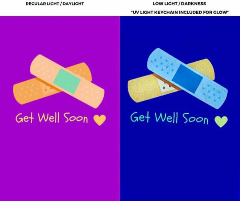 Glow Get Well Get Well Soon Band-aids - Etsy