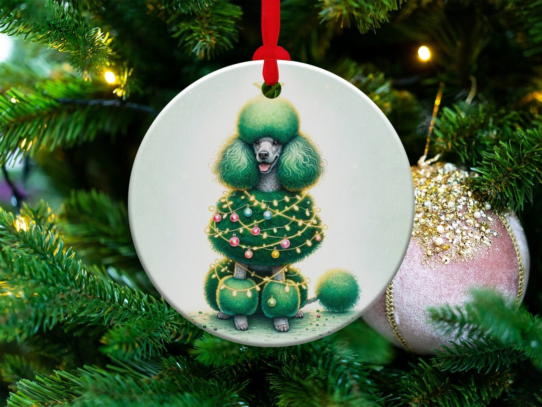 Christmas Tree Poodle Ornament Dog Ornament Dog Gift Dog - Etsy