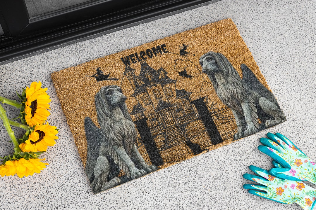 Gargoyle Inspired Afghan Hound Doormat for Evil Protection | Halloween ...