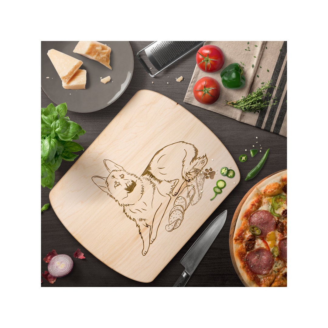 German Shepherd Design Cutting Board Set | Charcuterie Board & Serving ...