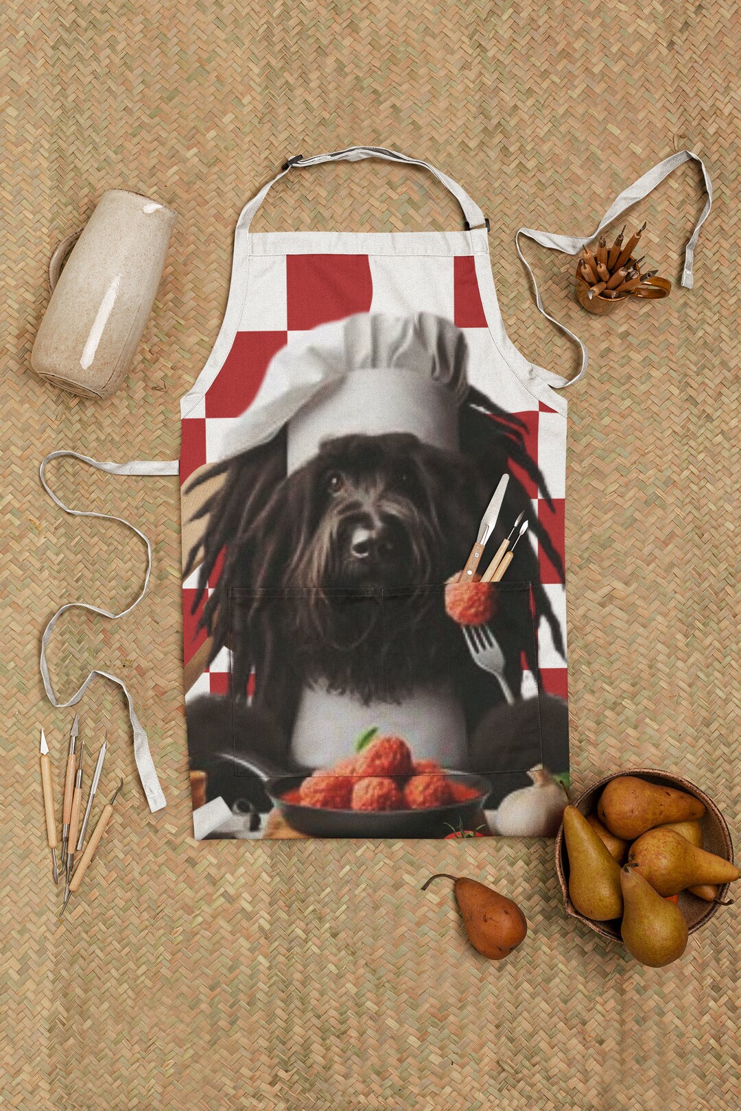 Chef Puli Dog Apron for Italian Food and BBQ Lovers - Fun and Practical ...