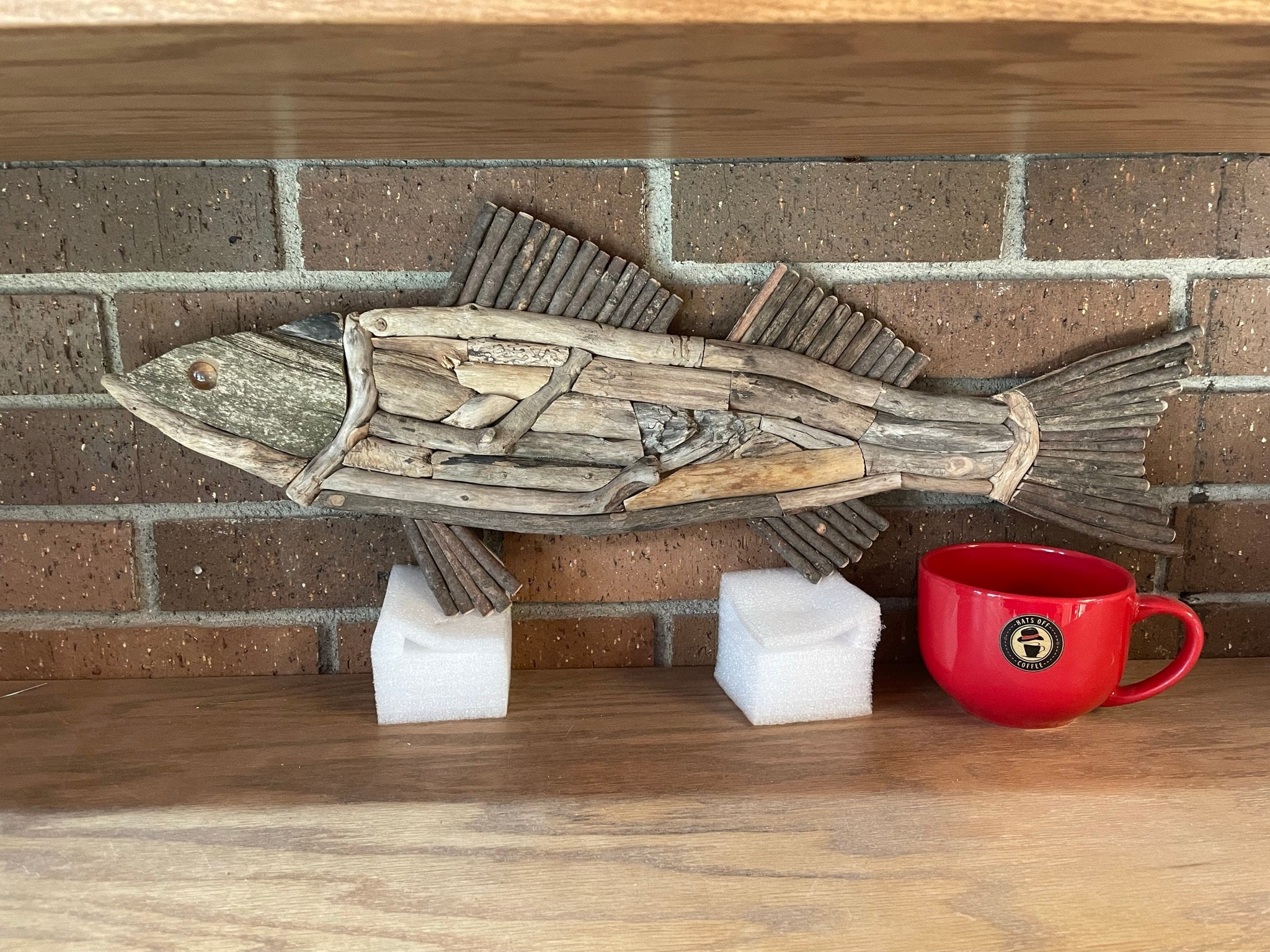 Fish Wall Display Made From Driftwood. Hooks on Back for - Etsy