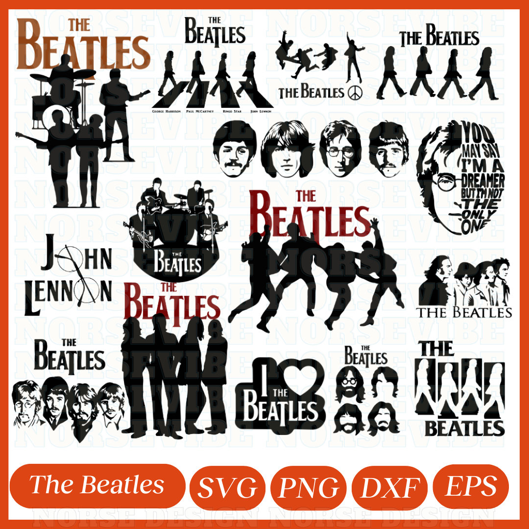 The Beatles Svg Bundle, the Beatles Cut Files, the Beatles Clip Art ...