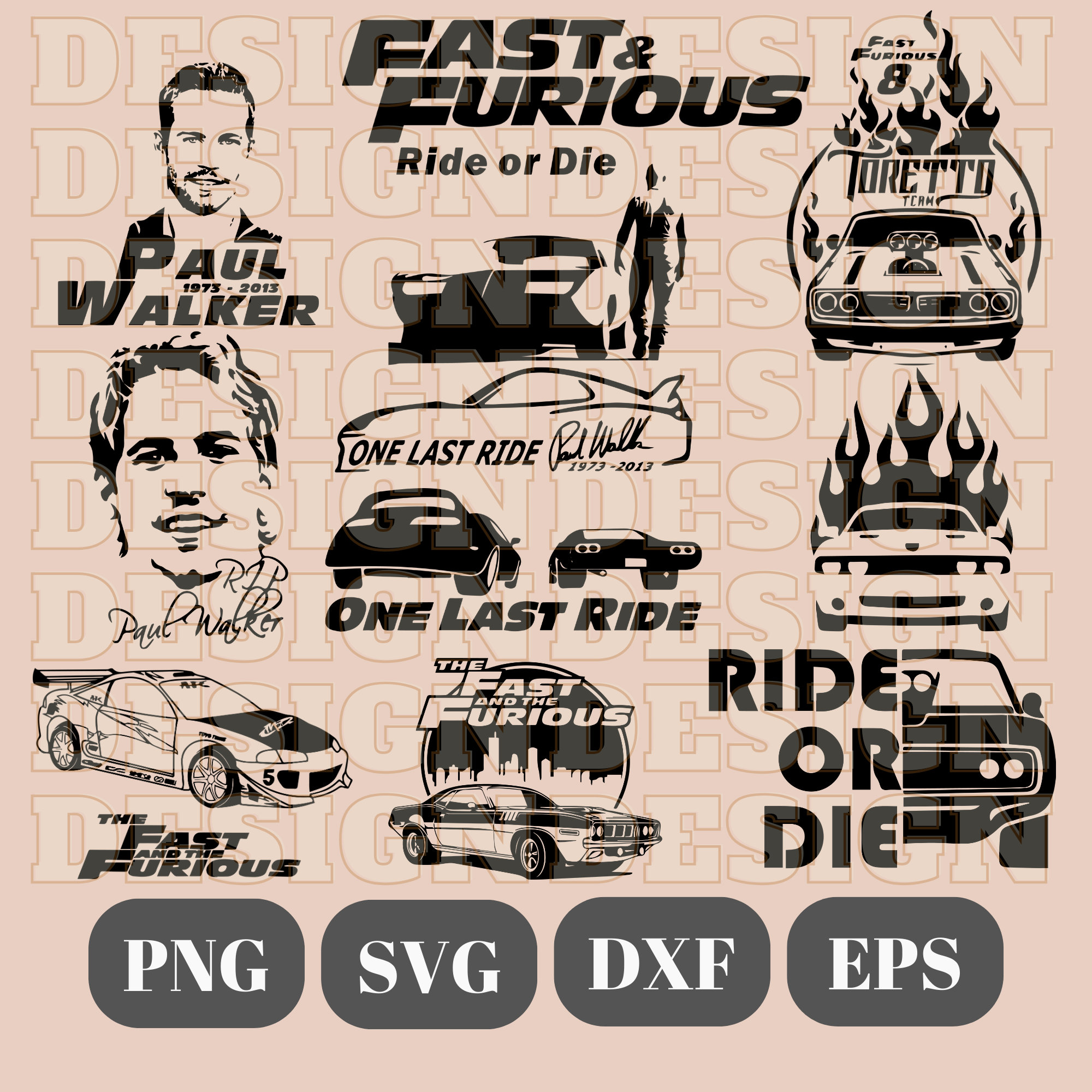 Fast and Furious Svg for Cricut, Ride or Die Svg, One Last Ride Svg ...