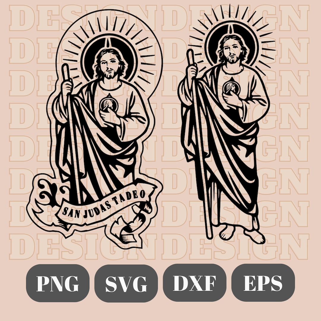 Saint Judas Thaddeus Svg, San Judas Silhouette, San Judas Tattoo Svg ...