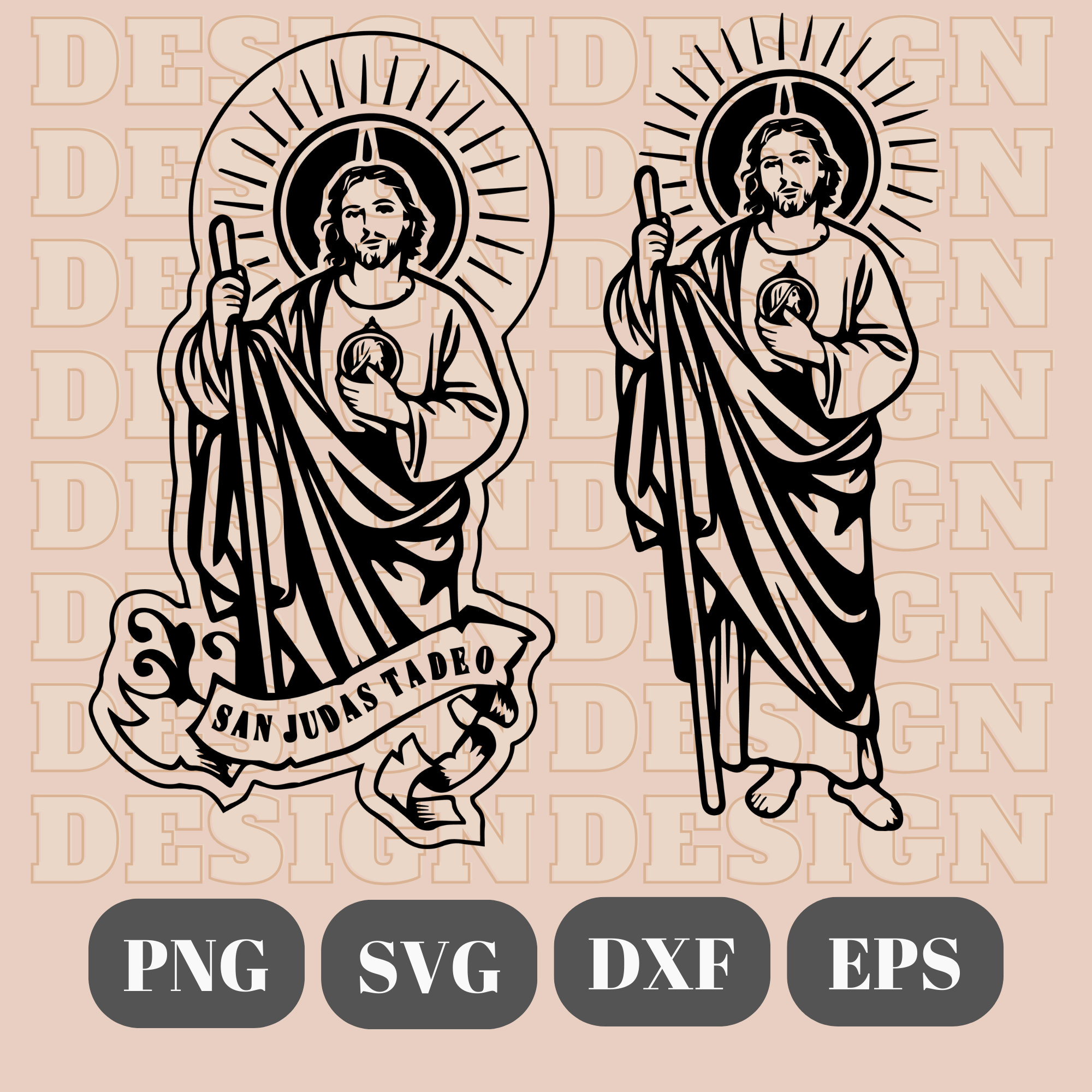 Saint Judas Thaddeus Svg, San Judas Silhouette, San Judas Tattoo Svg ...