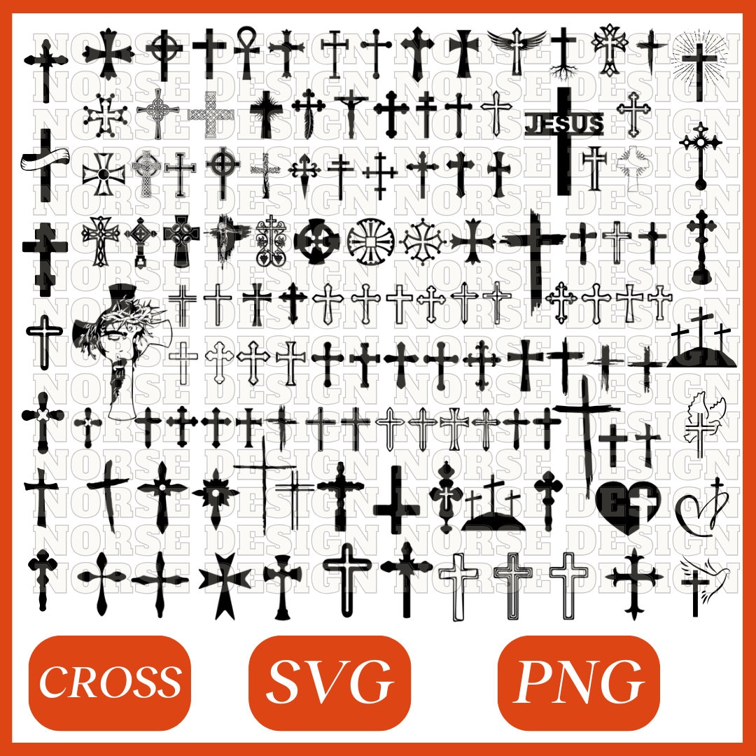 Cross Svg Bundle, Cross Png,religious Crosses Svg, Crosses Vector Svg ...