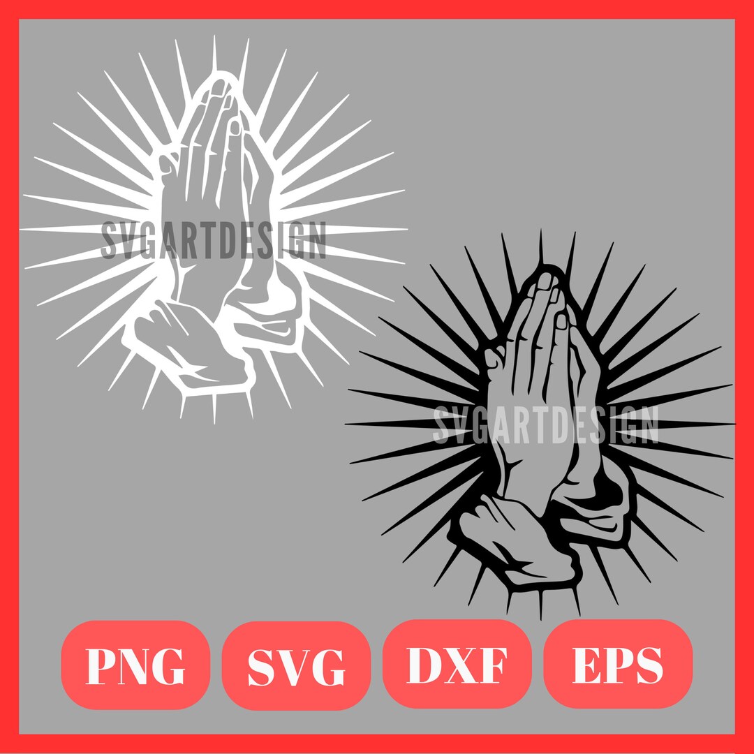 Praying Hands With Rosary SVG, Prayer SVG, Christian Religion Svg ...