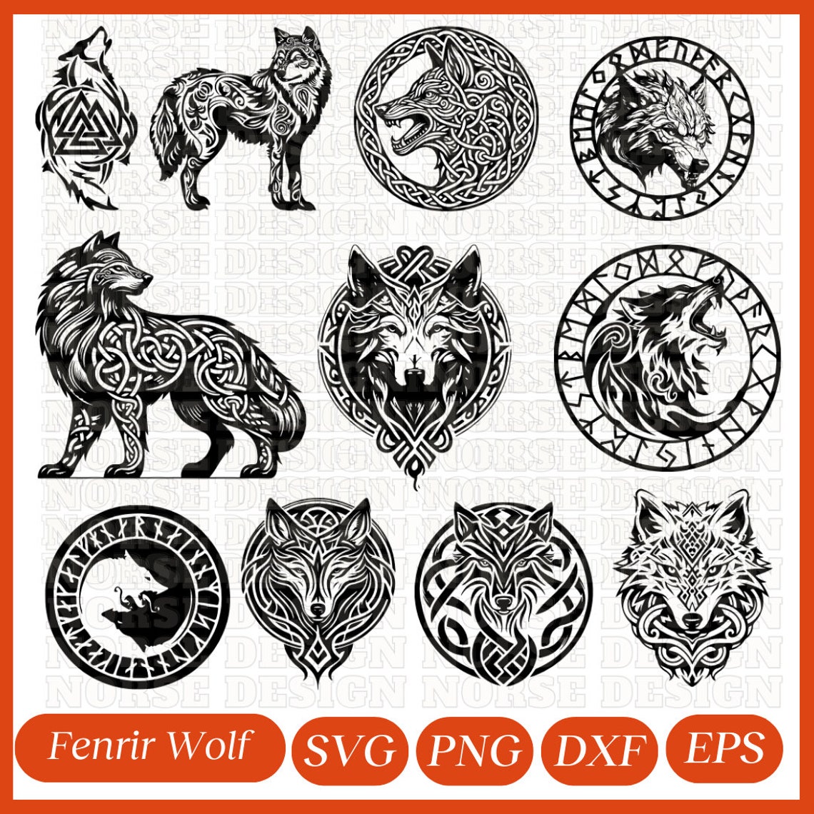 Fenrir SVG, Norse Mythology Wolf Svg, Viking Wolf Svg, Fenrir Wolf Svg ...