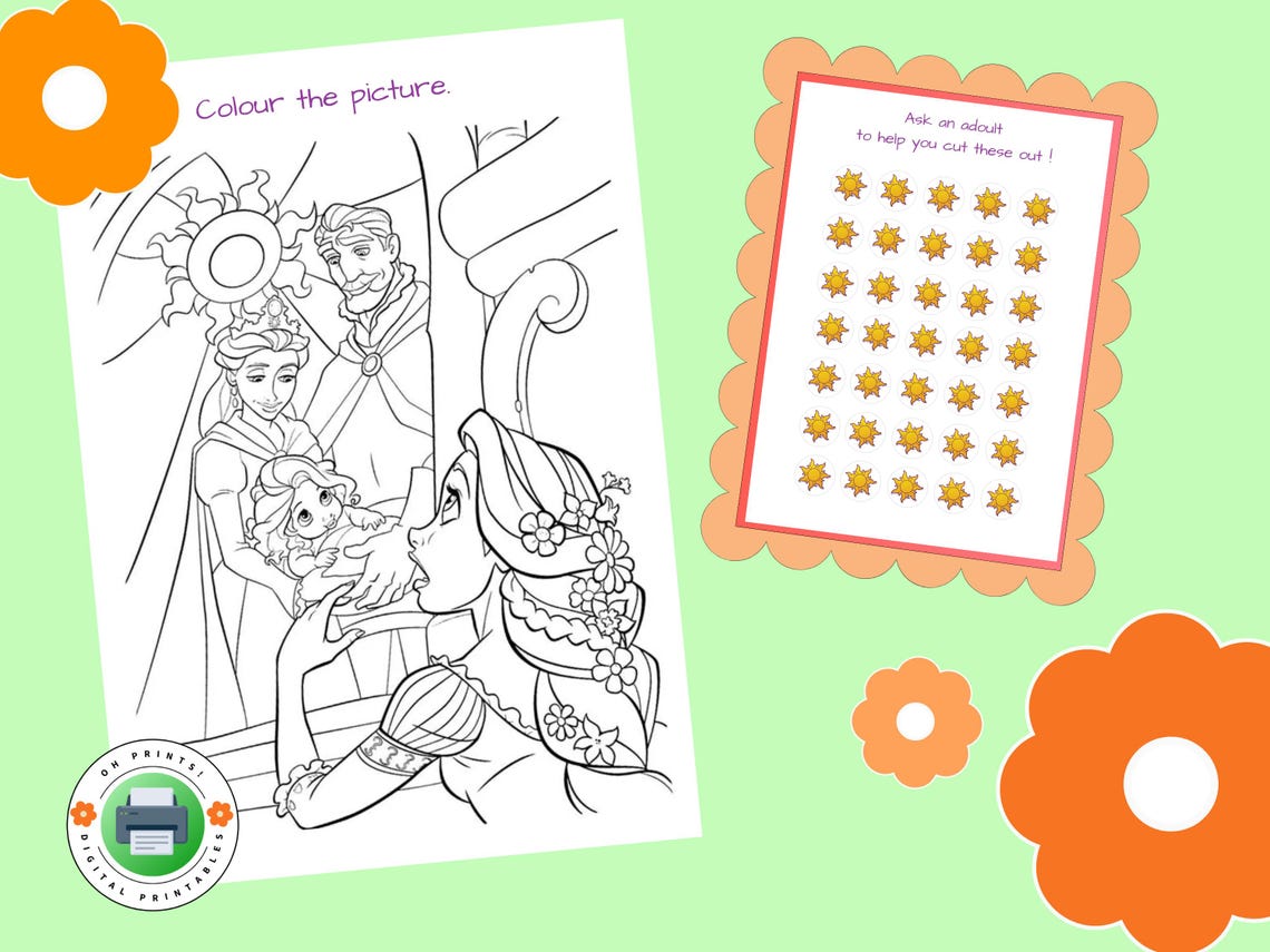 PDF Reward Chart| Tangled Reward Chart | Sticker Chart | Rapunzel Potty ...