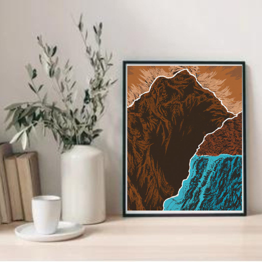 Printable Abstract Art, Yellowstone Inspired, Abstract Art, Water Color ...