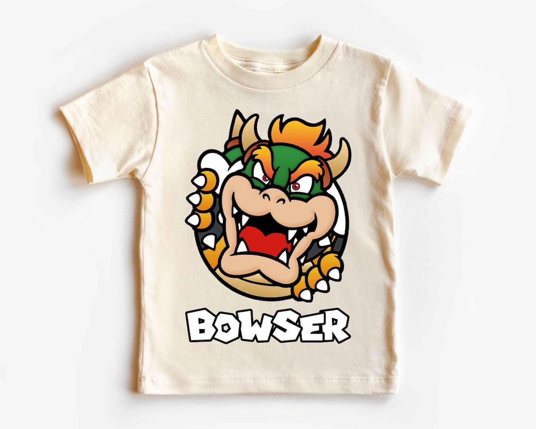 Bowser T-shirt 100% Cotton, Super Mario Bowser Tee, Mario T Shirt - Etsy
