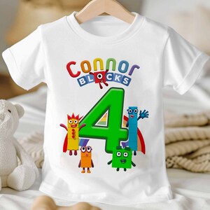 Numberblocks T-shirt 100% Cotton, Color Birthday Tee, Blocks Shirt ...