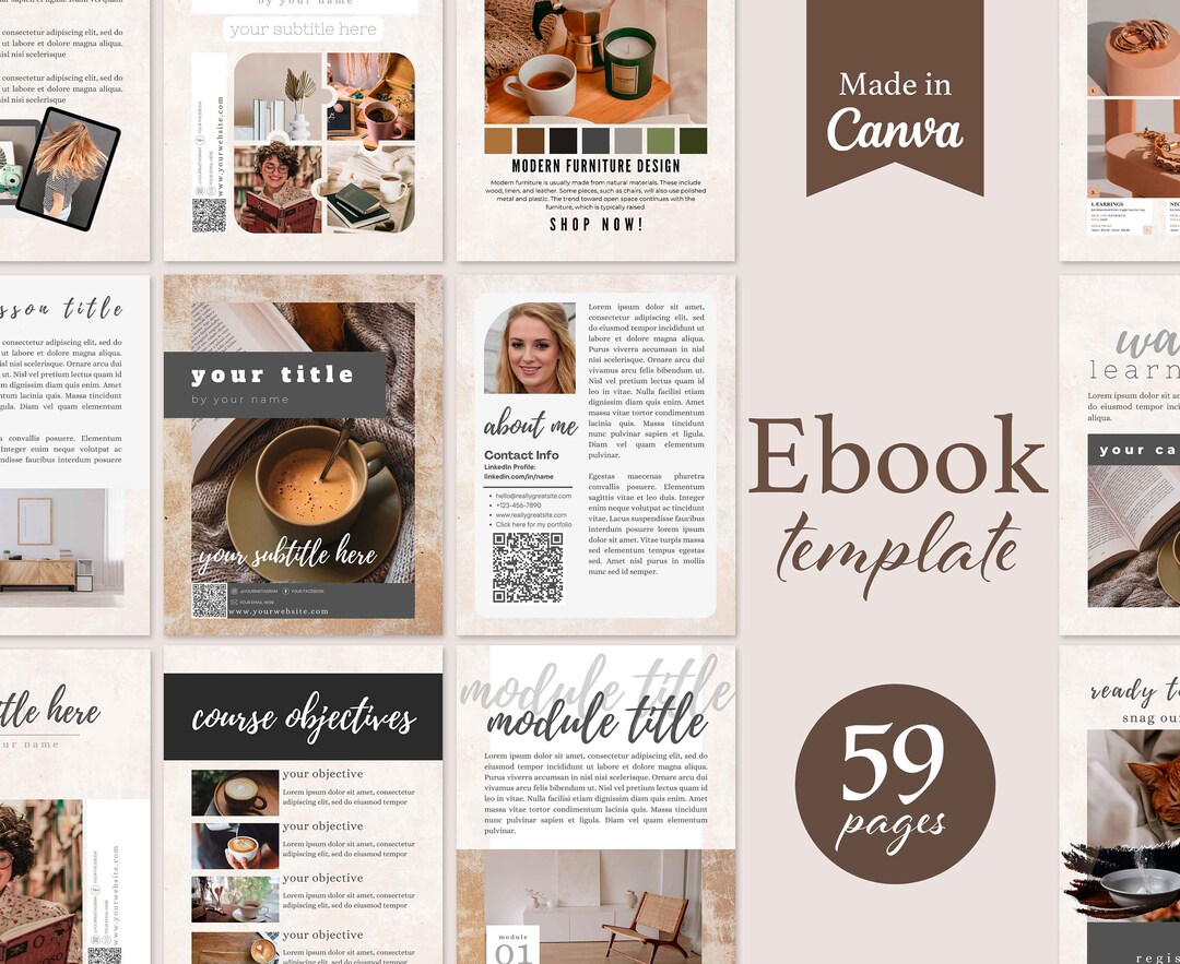 Ebook Template Modern Workbook Coaching Ebook Template Minimalist Ebook ...