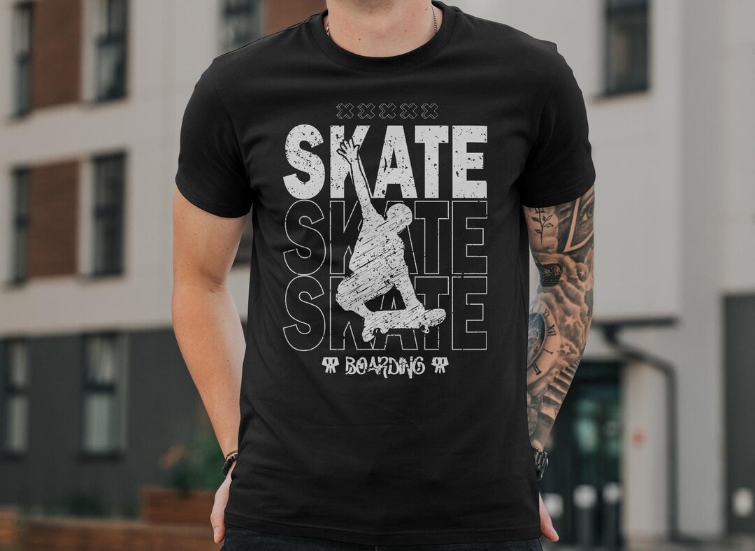 Skate Boarding Shirt 100% Cotton, Skate Tee, Skate Grunge Shirt - Etsy