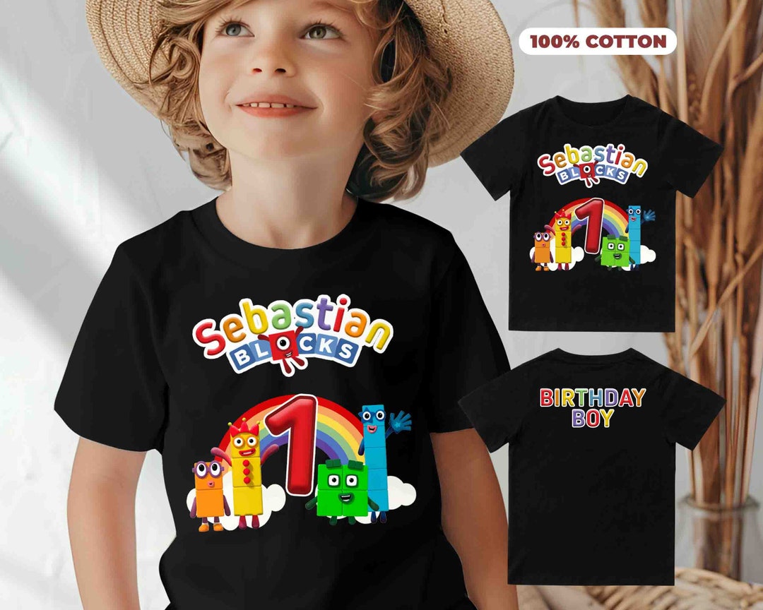 Numberblocks T Shirt 100% Cotton, Color Birthday Tee, Blocks Shirt ...