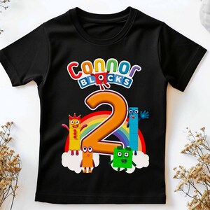 Numberblocks T-shirt 100% Cotton, Color Birthday Tee, Blocks Shirt ...