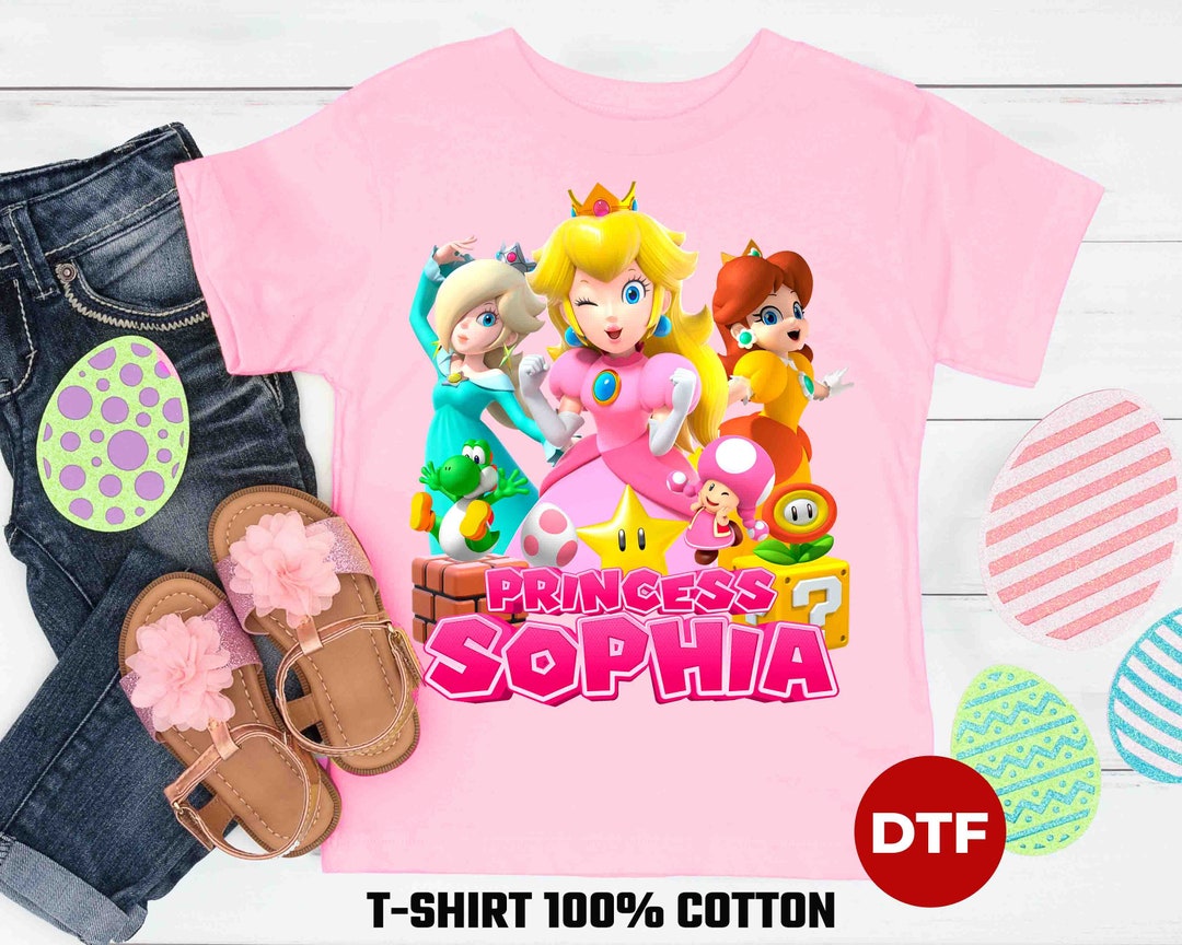 Princess Peach T Shirt 100% Cotton, Peach Birthday Tee, Super Mario ...