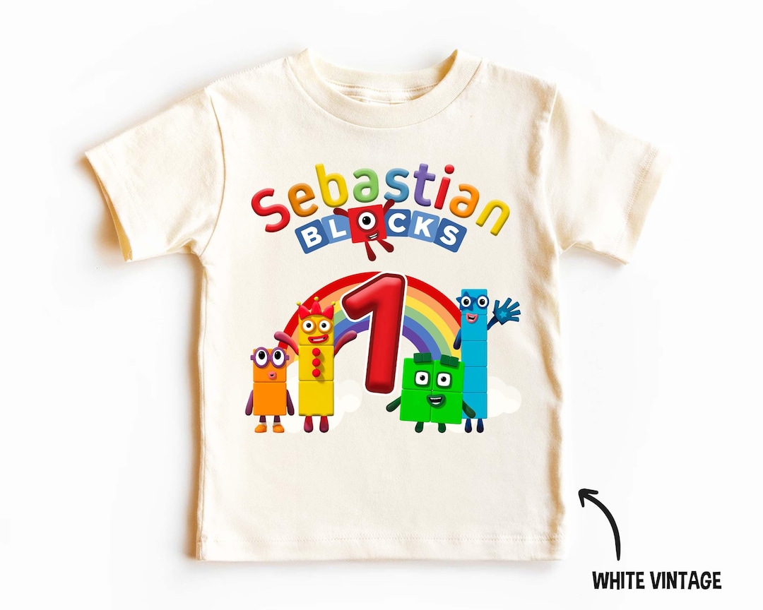 Numberblocks T Shirt 100% Cotton, Color Birthday Tee, Blocks Shirt ...