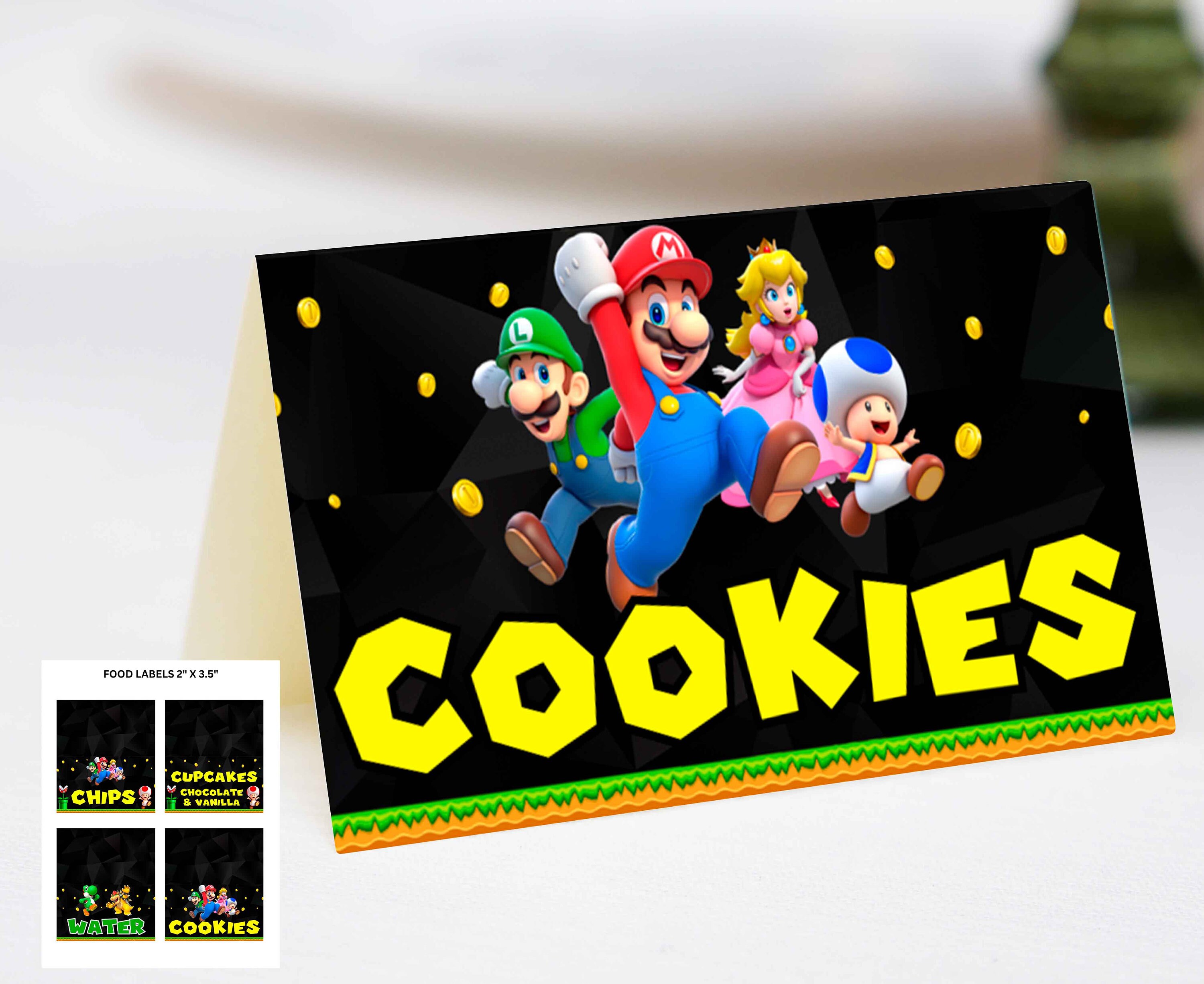 Super Mario Water Label, Chips Bag, Capri Sun, Pringles, Food Labels ...