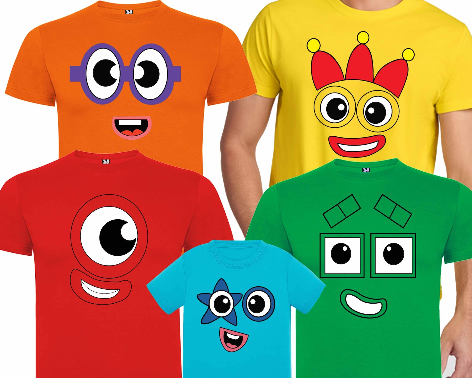 Numberblocks Costume T-shirt, Numberblocks Birthday Tee, Blocks ...