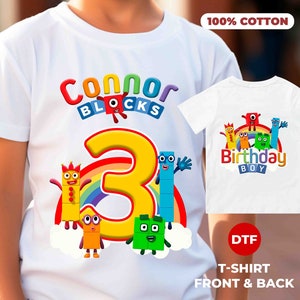 Numberblocks T-shirt 100% Cotton, Color Birthday Tee, Blocks Shirt ...