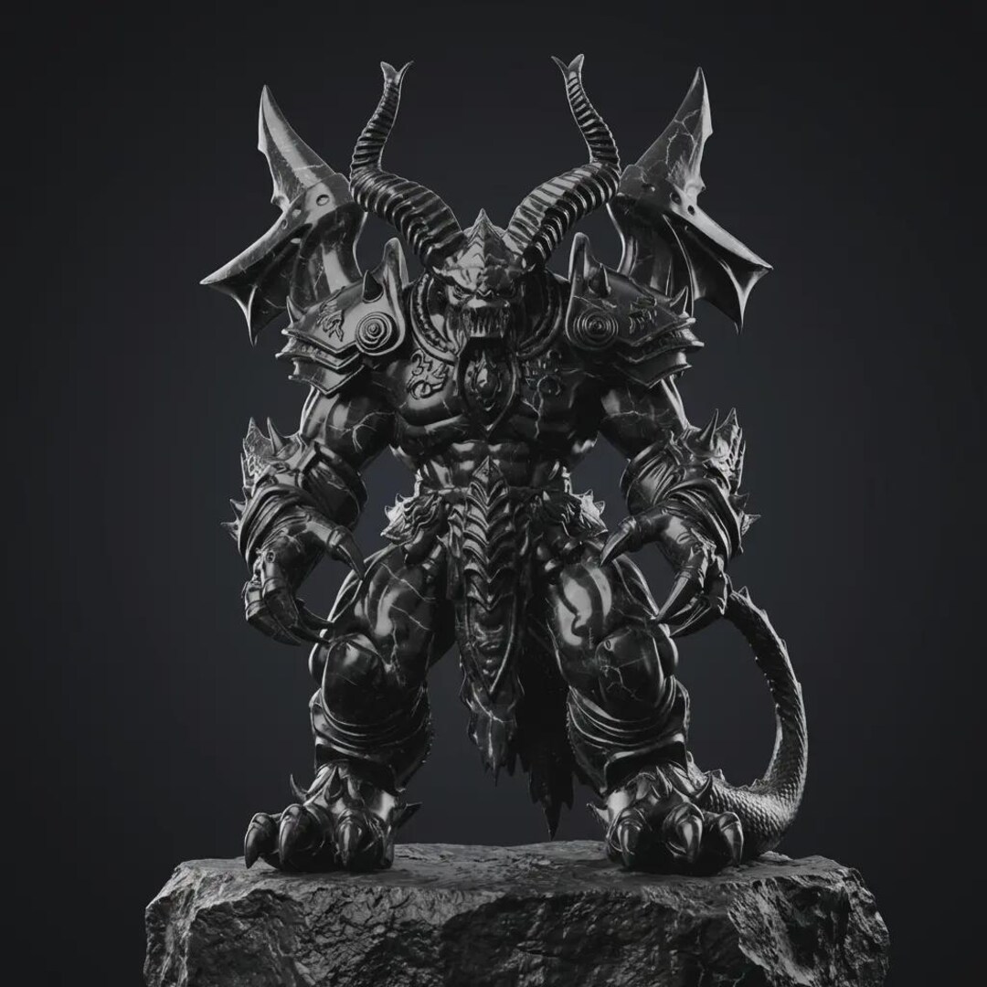 Infernal War Beast Overlord – Brutal Demon Monster STL – Dark Fantasy ...