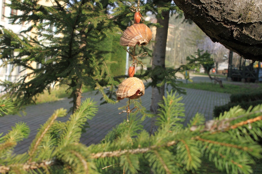 Shell Snail Mobil Wind Chime, Beach Wall Decor, Coastal Decor, Gift for ...