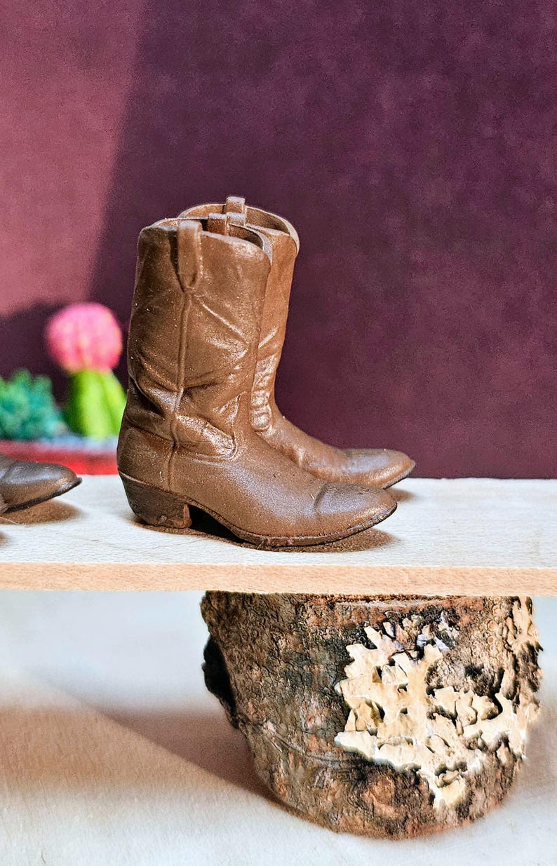 Tiny Cowboy Boots - Handmade Miniature - Western Collectible ...