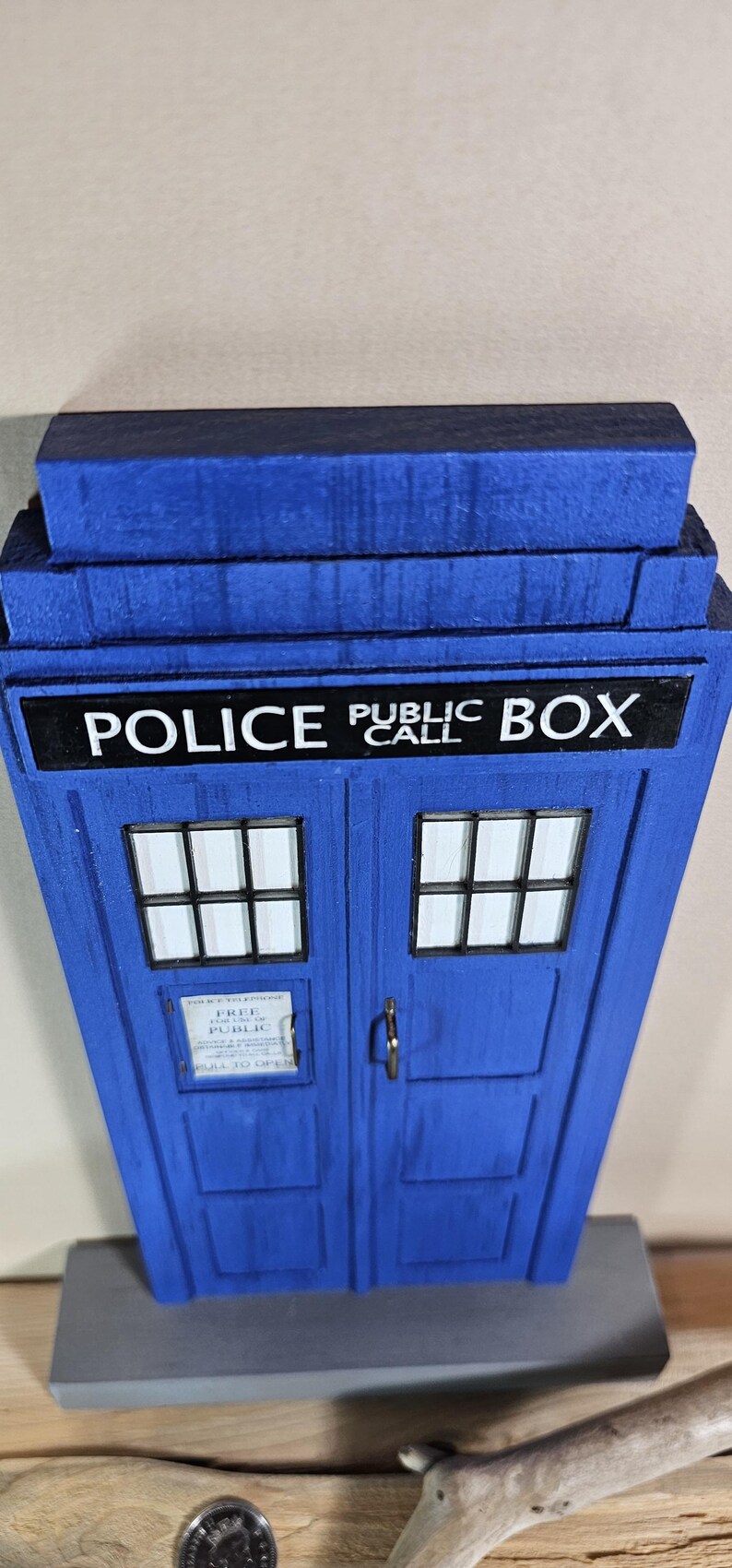 TARDIS, Doctor Who, Famous Blue Door, Real Wood, Small Door, Miniature ...