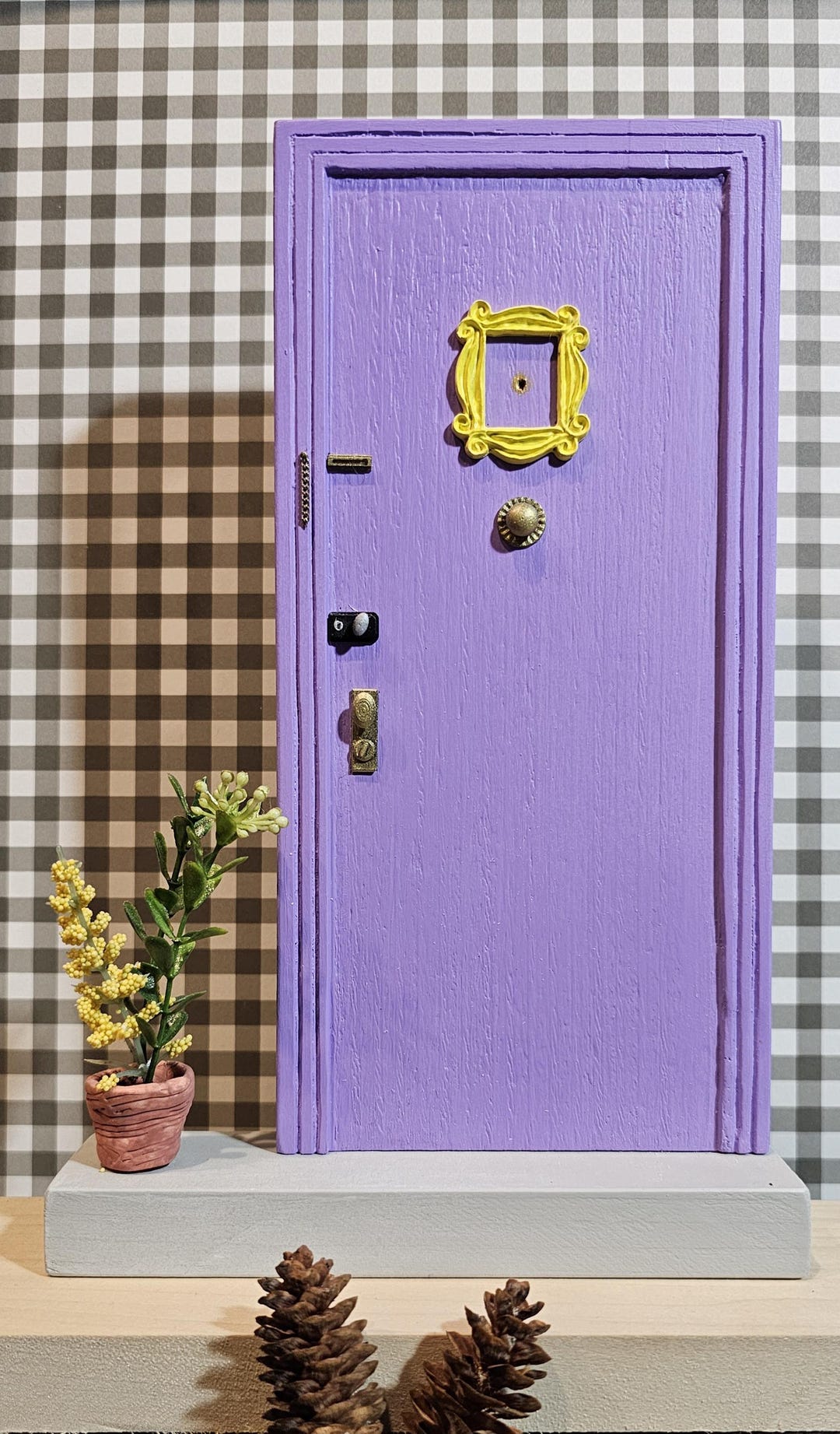 Friends' Door, Monica's Door, Miniature Door, Decoration, Purple Door ...