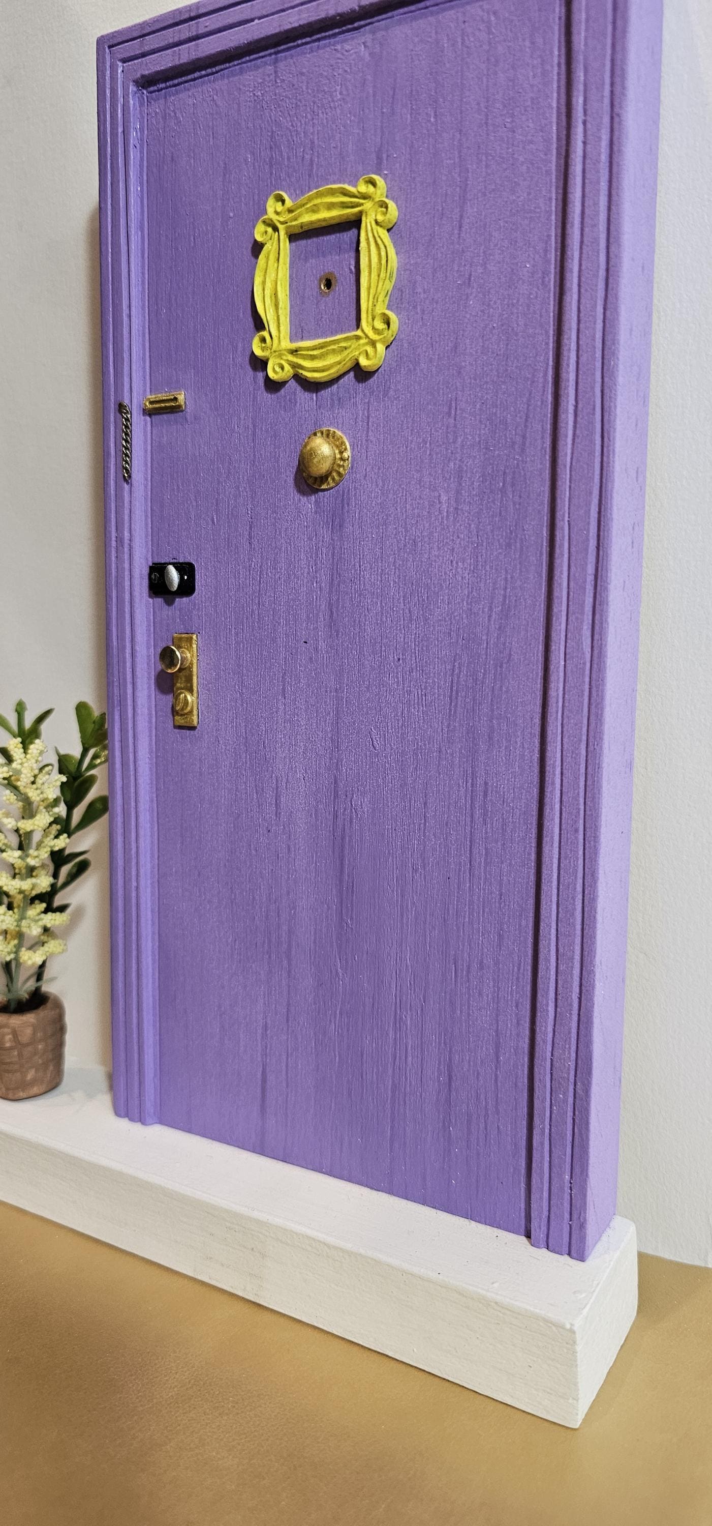 Friends' Door, Monica's Door, Miniature Door, Decoration, Purple Door ...