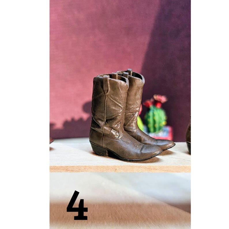 Tiny Cowboy Boots - Handmade Miniature - Western Collectible ...
